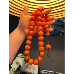 TesbihBid Kettenanhänger Orange Natur (Bakalite faturan Gebetskette Tesbih Tasbeeh Nadir