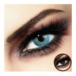 LuxDelux Farblinsen Crocus Blue-Gray hellblaue Linsen stark deckend bei dunklen Augen