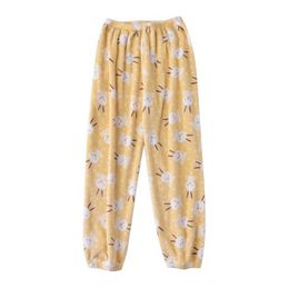 ZWY Loungepants Damen Pyjamahose aus Fleece