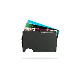 Leonardo Leone Geldscheinklammer SecureSlim RFID-Schutz Kreditkartenhalter (Kreditkartenhalterung mit Klammer