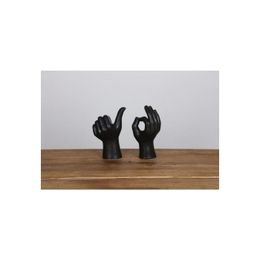BURI Dekofigur BURI Figuren Hand Weiß Schwarz Keramik Dekoration Haushalt Regal Tisch