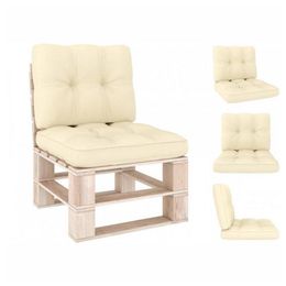 vidaXL Polsterauflage Palettensofa-Kissen 2 Stk Cremeweiß