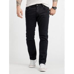 Rock Creek Regular-fit-Jeans Herren Jeans Stonewashed Dunkelblau RC-2417 5-Pocket-Style