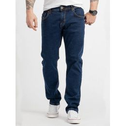 Rock Creek Regular-fit-Jeans Herren Jeans Stonewashed Dunkelblau RC-2414