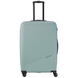 Travelite Hartschalen-Trolley BALI 4w Trolley L, 4 Rollen, Hartschallenkoffer Reisegepäck Reisekoffer TSA Schloss, grün