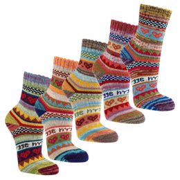 FussFreunde Norwegersocken 3 Paar bunte Norweger Söckchen Hygge für Babys & Kinder mit Baumwolle