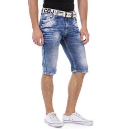 Cipo & Baxx Cipo & Baxx Bermudas in Denim und mit markanten Taschen, blau