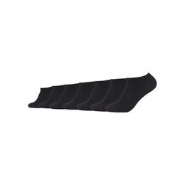 Camano Sneakersocken (Packung, 7-Paar) Mit weichem Komfortbund ohne drückende Nähte, schwarz