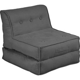 Inosign Sessel Pia, Loungesessel in 2 Größen, mit Schlaffunktion und Pouf-Funktion., grau