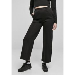 Urban Classics Stoffhose Damen Ladies Straight Pin Tuck Sweat Pants (1-tlg), schwarz