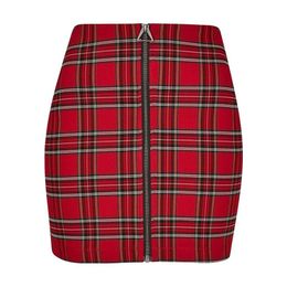 Urban Classics Sommerrock Damen Ladies Short Checker Skirt (1-tlg), rot