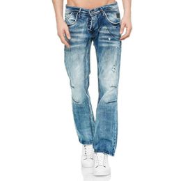 Rusty Neal Bequeme Jeans mit cooler Waschung, blau