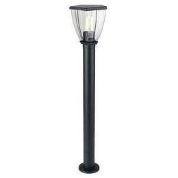Sockel Leuchte Edelstahl schwarz Außen Steh Lampe Garten Beleuchtung Veranda Laterne klar V-TAC 8629