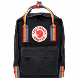 Fjällräven Fjällräven Kanken Rainbow Mini City Rucksack 28 cm black-rainbow pattern