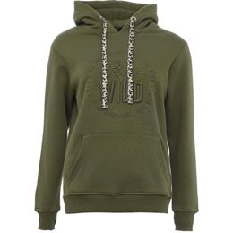 Kapuzensweatshirt Zwillingsherz Gr. SM, grün (olive) Damen Sweatshirts