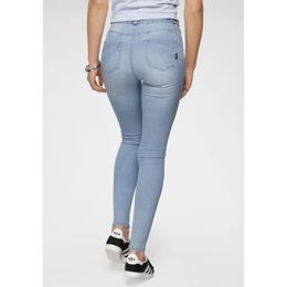 Skinny-fit-Jeans Arizona "Ultra Stretch" Gr. 36, N-Gr, blau (bleached) Damen Jeans Röhrenjeans