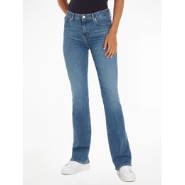 Bootcut-Jeans Tommy Hilfiger Gr. 25, Länge 30, blau (mel) Damen Jeans Bootcut