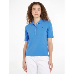 Poloshirt Tommy Hilfiger Gr. L (40), blau (blue spell) Damen Shirts Jersey