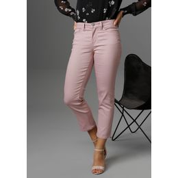 Straight-Jeans Aniston SELECTED Gr. 36, N-Gr, rosa (mauve) Damen Jeans Röhrenjeans Bestseller