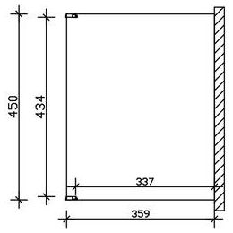 Skan Holz Terrassenüberdachung Novara 450 x 359 cm Leimholz