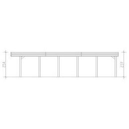 Skan Holz Carport Friesland 557 x 860 cm mit Aluminiumdach