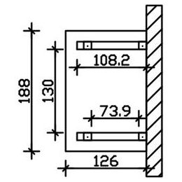 Skan Holz Vordach Wesel Typ 4 188 x 126 cm, lasiert in Eiche hell