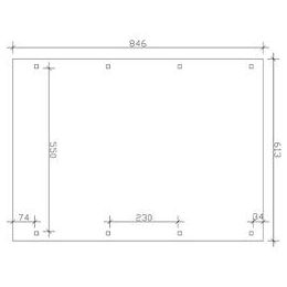 Skan Holz Carport Emsland 613 x 846 cm mit Aluminiumdach, natur