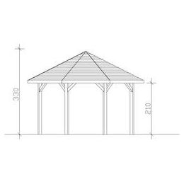 Skan Holz Pavillon Nice 2 Leimholz, lasiert in Weiß
