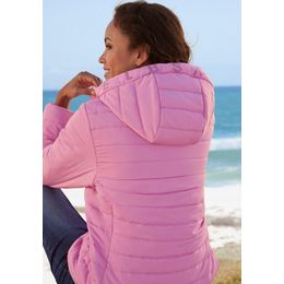 ELBSAND Steppjacke Mit verstellbarer Kapuze, rosa