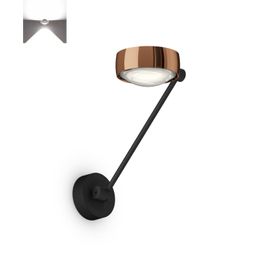 Occhio Sento E LED Parete Singolo Up 20cm Schwarz matt/Gold matt
