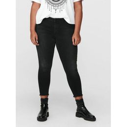 Only CARMAKOMA Skinny-fit-Jeans Skinny Stretch Jeans Curvy Plus Size Denim CARWILLY Übergröße (1-tlg) 3909 in Grau-Schwarz