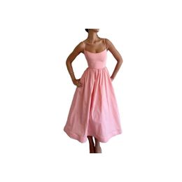 FIDDY One-Shoulder-Kleid Großes Swing-Strapskleid- Strandrock- A-Linien-Kleid- Partykleid