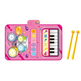 Coonoor Spielzeug-Musikinstrument 2-in-1 Jungen Spielzeug Klavier & Trommel Musik Tanzmatte