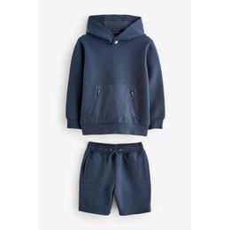 next Sweatanzug Strukturiertes Kapuzensweatshirt und Shorts im Set (2-tlg)