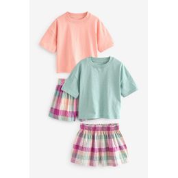 next Pyjama Karierte Pyjamas aus Webstoff im 2er-Pack (4 tlg)