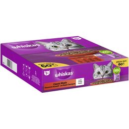 whiskas® Portionsbeutel Multipack Special Pack 1+ Klassische Auswahl in Gelee 60 x 85g