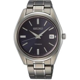 Quarzuhr Seiko "SUR373P1" Armbanduhren silberfarben (titansilberfarben) Herren Quarzuhren