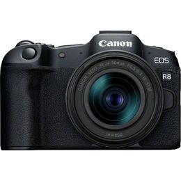 Canon Systemkamera "EOS R8 + RF 24-50mm F4.5-6.3 IS STM Kit" Fotokameras schwarz Systemkameras