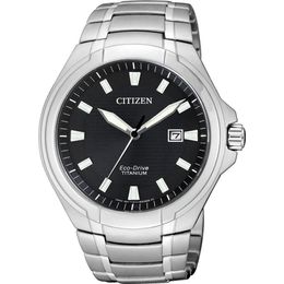Titanuhr Citizen "BM7430-89E" Armbanduhren silberfarben Herren Solaruhren