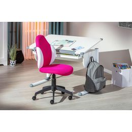 Bürostuhl Inosign Stühle Gr. B/H/T: 52 cm x 94 cm x 56 cm, pink (himbeer, weiß) Bürodrehstuhl Drehstühle