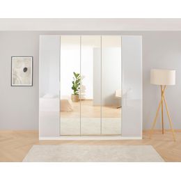 Drehtürenschrank Rauch "Koluna" Schränke Gr. B/H/T: 226 cm x 210 cm x 54 cm, 5 St., weiß (alpinweiß, glas kristallweiß) Drehtürenschränke Bestseller