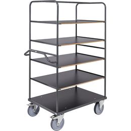Kongamek Etagenwagen ERGO, 5 Etagen, LxB 1300 x 800 mm