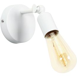 Wandleuchte, Moderne 180 Degree Einstellbar Einfach Wandlampe aus Metall für Schlafzimmer Wohnzimmer Esszimmer Weiß 1PCS