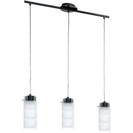 Eglo - Pendelleuchte Esstischlampe Hängelampe 3 flammig led Küchenleuchte, Glas satinierte, l 72 cm 93904