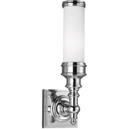 etc-shop Wandlampe Badezimmerleuchte Lampe LED Flurleuchte IP44 Glas Spiegelleuchte chrom