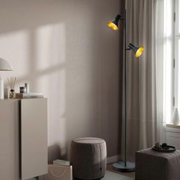 etc-shop - Retro Steh Lampe schwarz drehbar Wohn Zimmer Decken Fluter im Set inkl. led Leuchtmittel