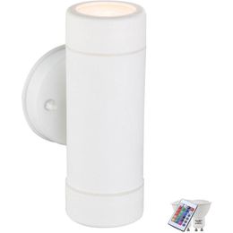 etc-shop - Außen Lampen Dimmer Up Down Strahler Wand Leuchten Fernbedienung im Set inkl. rgb led Leuchtmittel