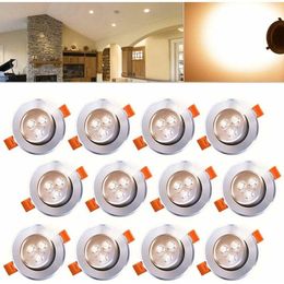 VINGO - led Einbauleuchte Wohnzimmer Decken Leuchte Lampe Spot Strahler (12pcs Warmweiß) [Energieklasse a++]