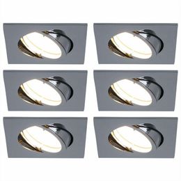 etc-shop - 6x led Einbau Decken Strahler Schlaf Gäste Zimmer Spot Lampen beweglich dimmer