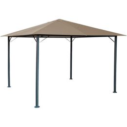 Metall Garten Pavillon Nizza 3x3m Antik Partyzelt Sand